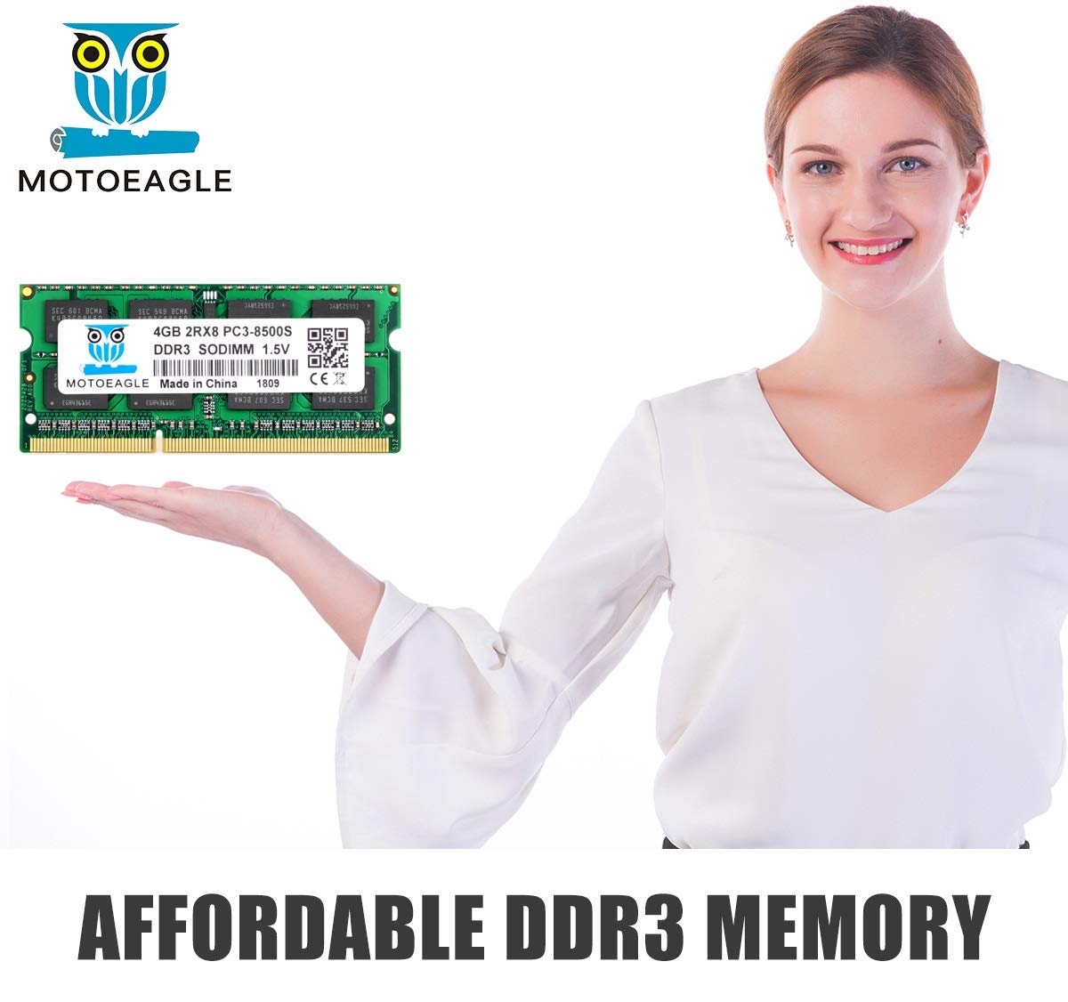 Motoeagle DDR3 1066MHz SODIMM 8GB Kit (2X4GB) 2Rx8 PC3-8500 PC3-8500S CL7 204 Pin 1.5V Non-ECC Unbuffered Laptop Memory RAM Modules