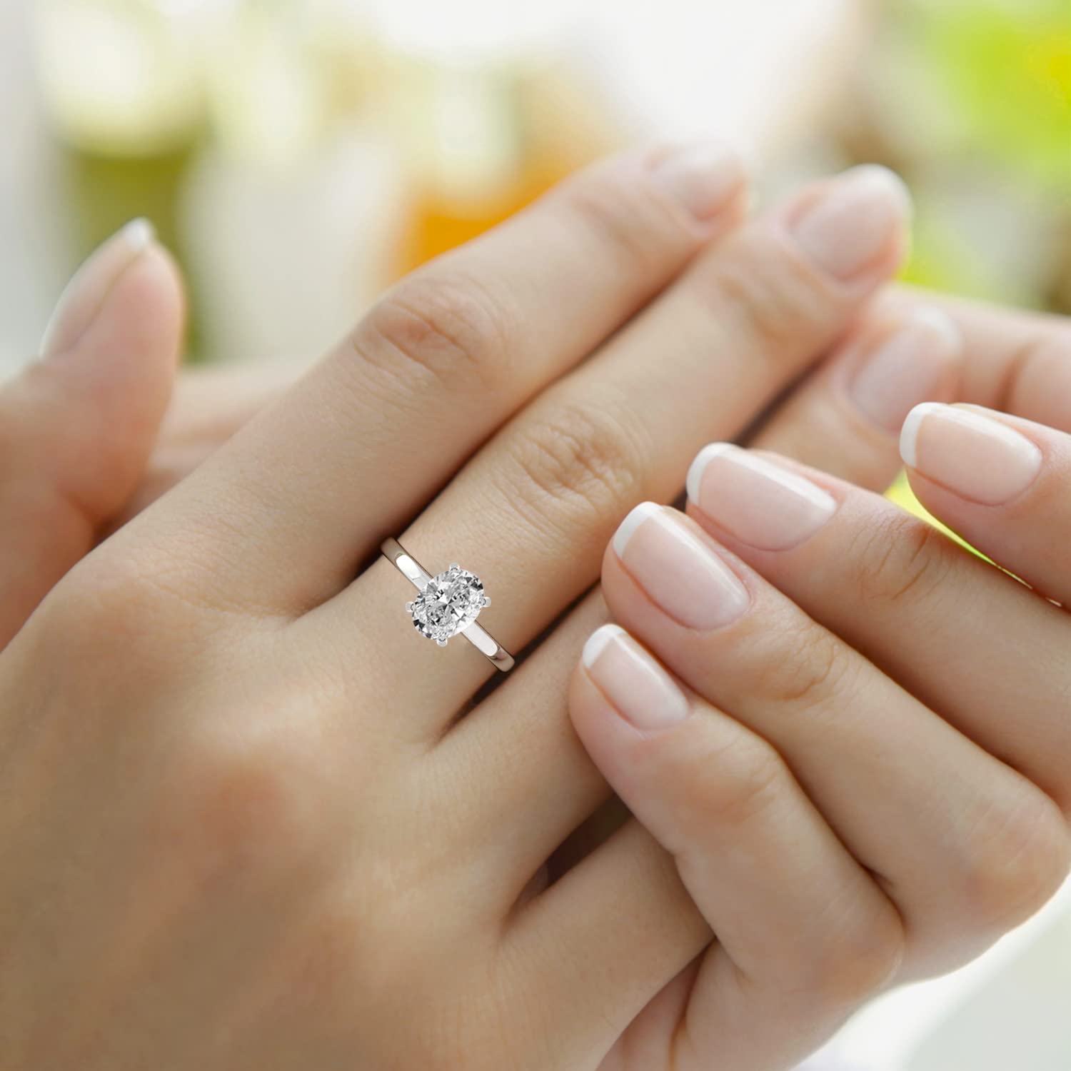 3 cttw | IGI Certified Oval Shape Lab Grown Diamond Engagement Ring | 14K Or 18K in White,Yellow,Rose Gold | Four-Prong Solitaire Diamond Engagement Ring | FG-VS1-VS2 Quality | Friendly Diamonds
