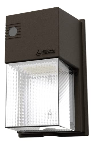 Lithonia Lighting TWS LED ALO SWW2 MVOLT PE DDB M2 LED Wall Pack with Switchable Color Temperature, Adjustable Lumen Output and Switchable Photocell, MVolt 120-277V, Dark Bronze