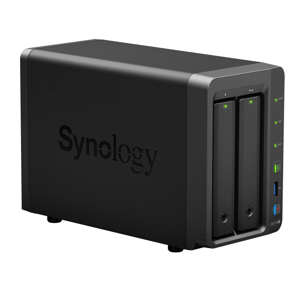 Synology DiskStation DS718+ NAS Server for Business with Intel Celeron CPU, 6GB Memory, 4TB HDD Storage, DSM Operating System