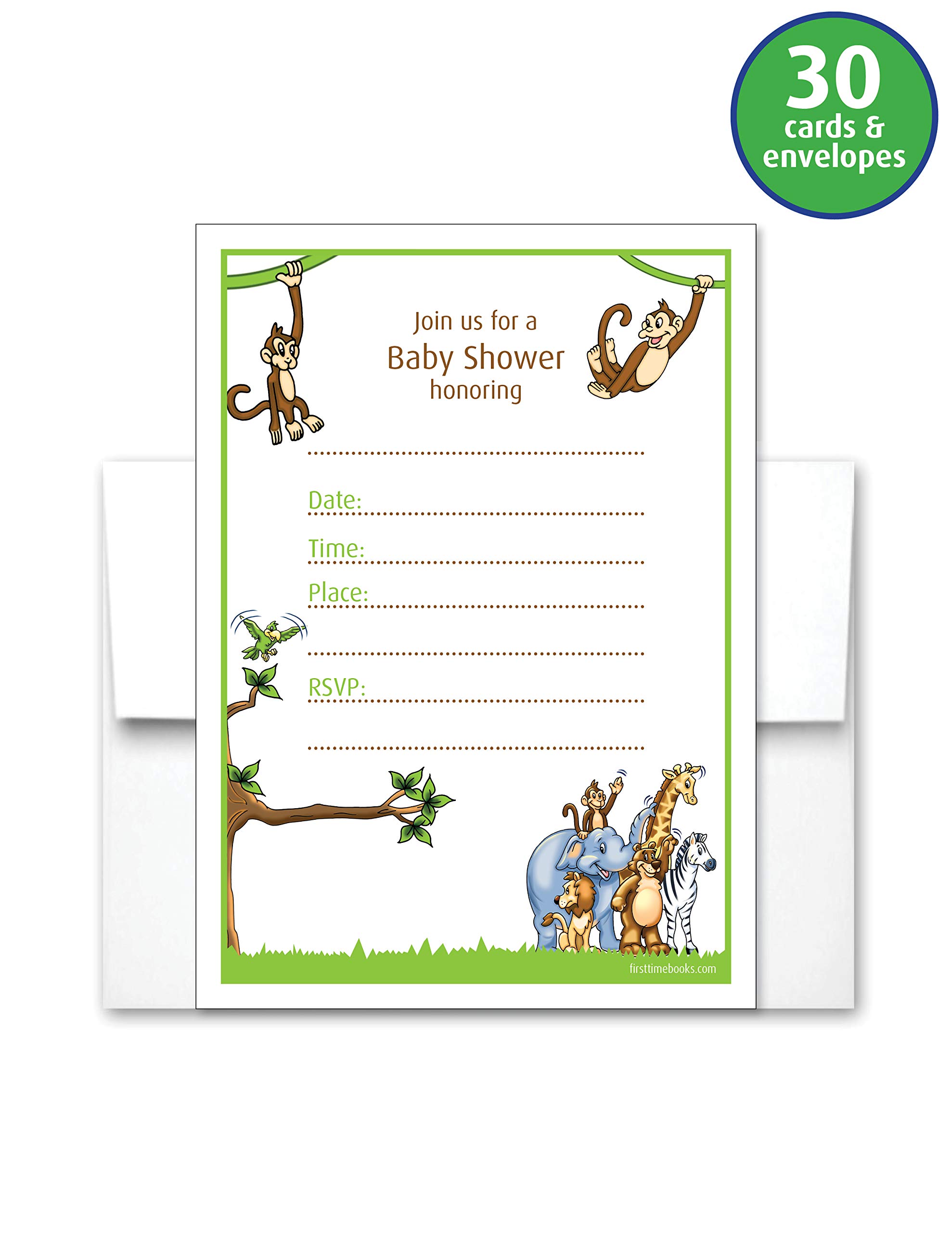Personalized 30 Baby Shower Invitations Boy or Girl (with Envelopes) - Gender Neutral