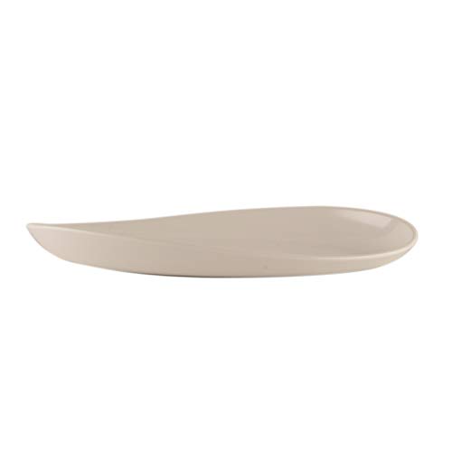 G.E.T. OP-1690-AW Heavy-Duty Shatterproof Plastic Oval Melamine Serving Platter, 16" x 9", American White