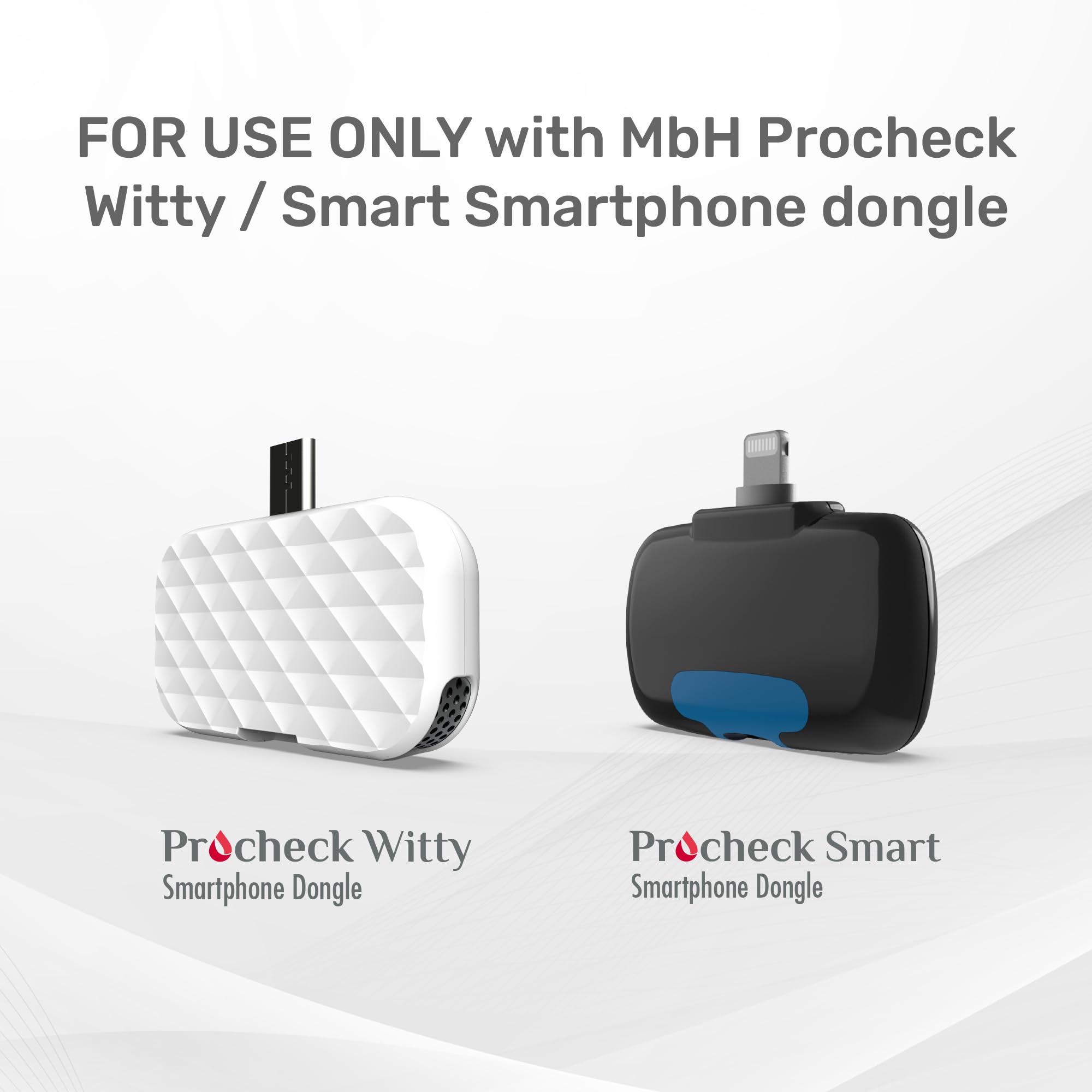 MbH Blood Cholesterol Monitoring Test Strips 10 Single Pack in Procheck Smartphone dongle Home Health Test Quick, Simple & Easy-to-Use, Clear Easy to Read Results - Android System Type-C & iOS System
