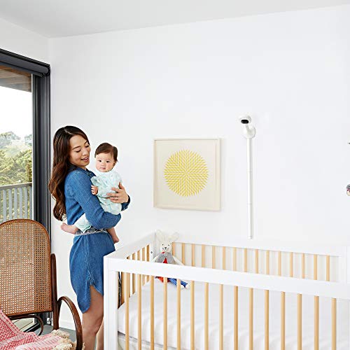 Nanit Plus - Smart Baby Monitor and Floor Stand: Camera with HD Video & Audio - Sleep Tracking - Night Vision - Temperature & Humidity Sensors and Two-Way Audio