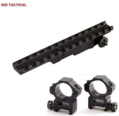 360 Tactical Optics Mounting Kit for Mauser 24/47 M48 K98 98 Rifles - Includes Scout Rifle Scope Mount Rail + Mount Rings