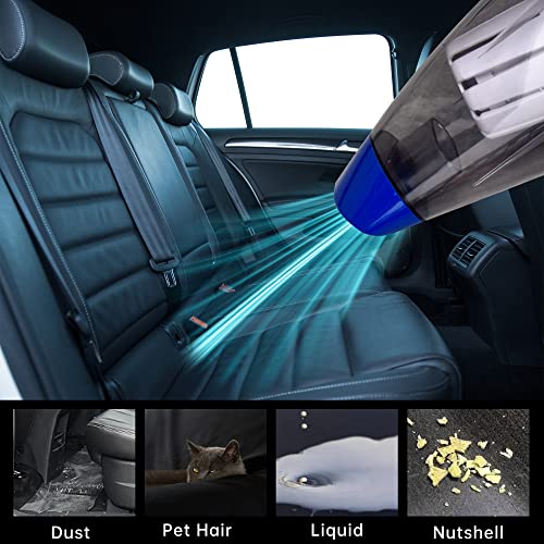 Car Vacuum Cleaner 2 in 1 Handheld Vacuums for Quick Car Cleaning , High Power Strong Suction,Wet and Dry Use with 9.85FT(3M) Power Cord with Cigarette Lighter Plug, Deep Cleaning Kit of Car Interior.