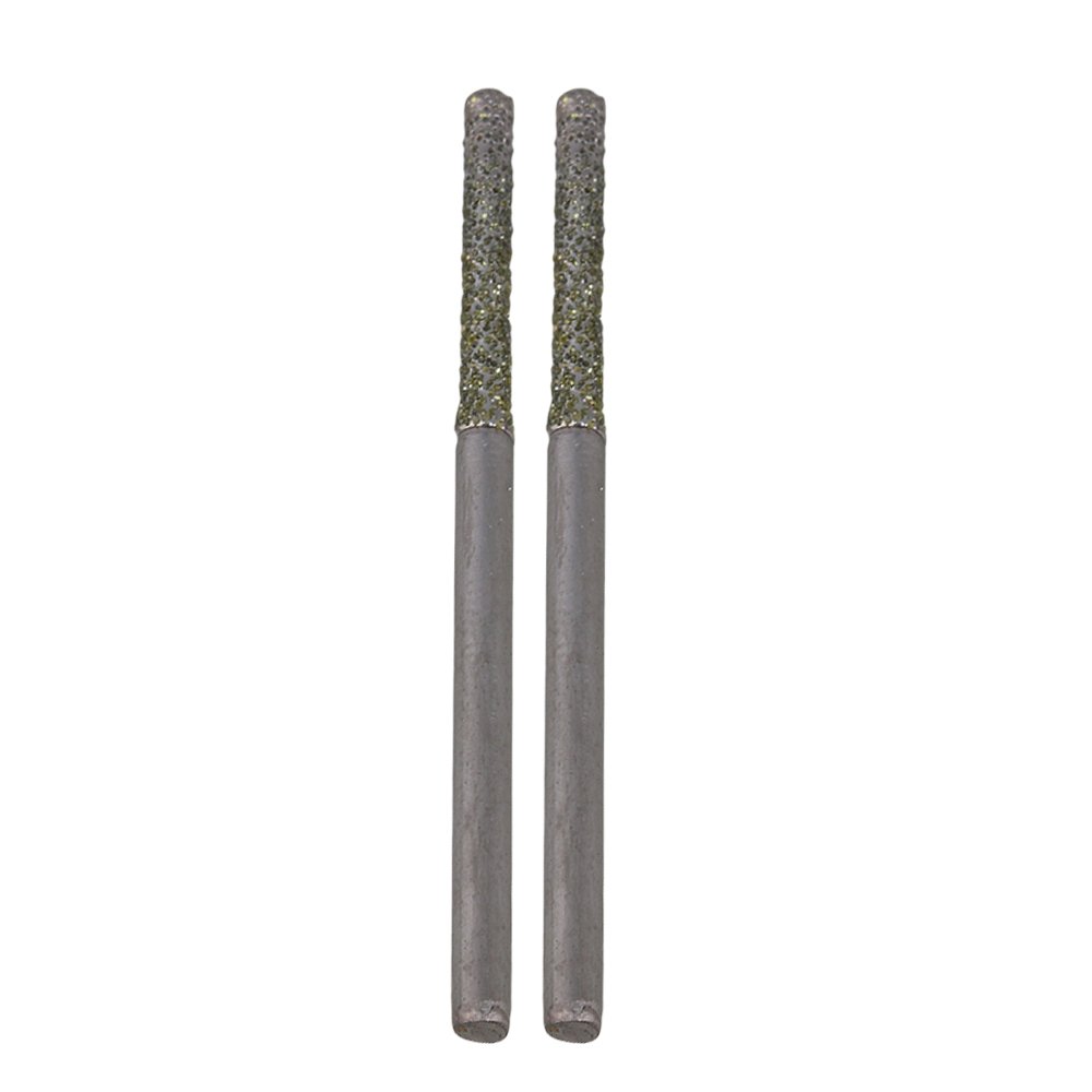BQLZR 2MM Silver Extended Gems Drill Bits Bowlder Pearls Jewelry Agates Hole Coated Drill Bits Pack of 10