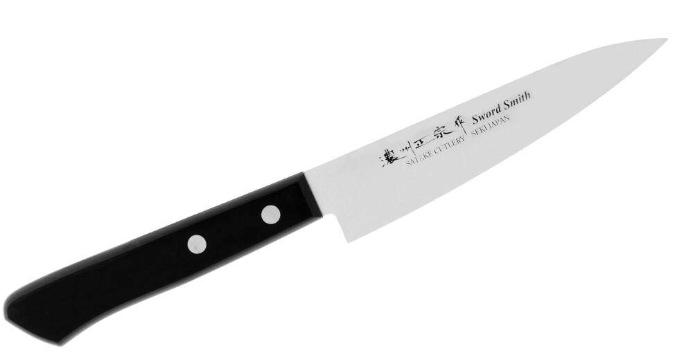 Satake Made In Japan Molybdenium Vanadium Stainless Steel Chef's Knife (801-850 Petty Blade 120mm) Wood,Stainless Steel,Natural