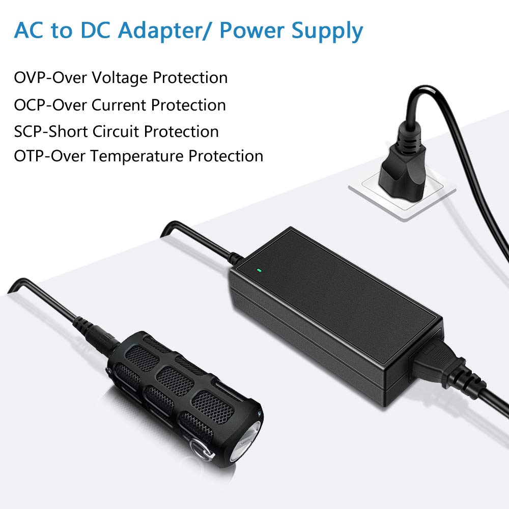 SHNITPWR 24V DC Power Supply 24 Volt 5A 120W Power Adapter 100V~240V AC to DC Converter Transformer 5.5x2.5mm Plug for 5050 3528 LED Strip Light 3D Printer LED Driver CCTV Security System LCD Monitor