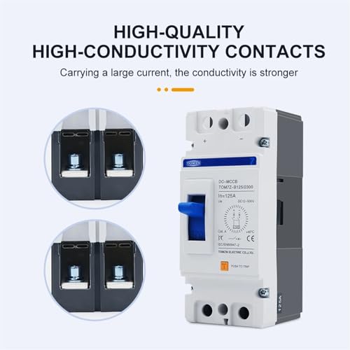 2P DC B Curve 500V DC Solar Molded Case Circuit Breaker MCCB Overload Protection Switch Protector for Solar Photovoltaic PV (Size : 150A)