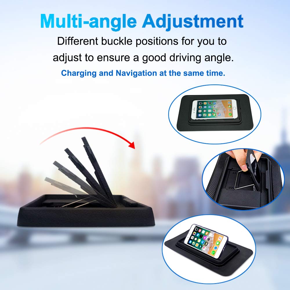 Wireless Charger for Car iPhone Wireless Charger Fast Charging 15W Qi Car Wireless Charging Pad Phone Charger Dashboard Car Wireless Charger for iPhone, Samsung, Android Cell Phones