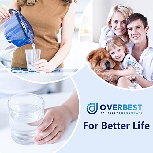 Overbest OB7010 Replacement for Pur Pitchers and Dispensers CRF-950Z, PPF951K, PPT700W, CR-1100C, DS-1800Z and PPF900Z Water Filter, NSF Certified Pitcher Water Filter (3 Pack)