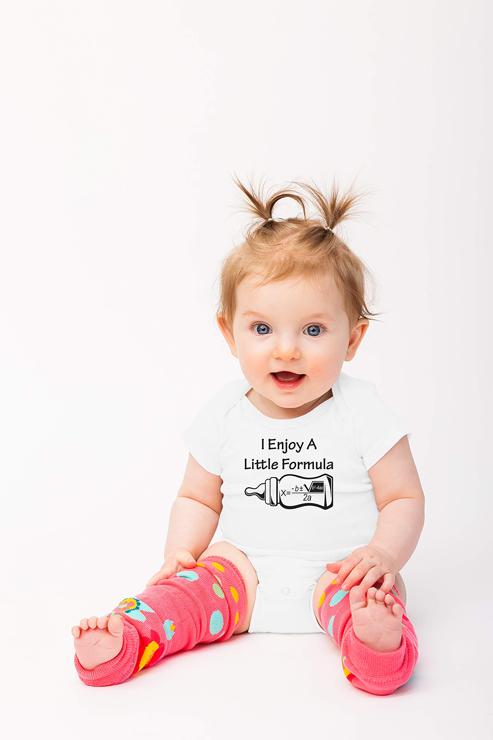 I Enjoy A Little Formula - Funny Baby Essentials Bodysuit - Baby Boy Romper Newborn Girl Clothes (6 Months, White)
