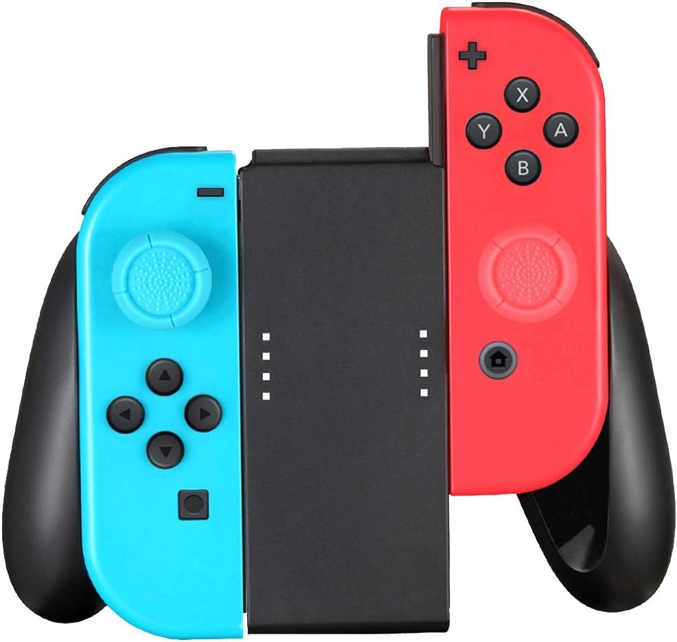 3 Pack Comfort Grips Compatible with Joy Con, Handle Grips Kit Compatible with Switch/OLED Controller with 4 Thumb Caps