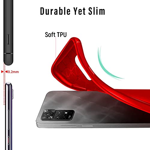 AKABEILA for Oppo A96 4G/Realme 9i/A36 4G/A76 4G/K10 4G/Realme 10T 5G Case Screen Protector Cover [with Tempered Glass Free] Carbon Fiber Silicone Bracket Phone Holder Shockproof Cases 6.59"