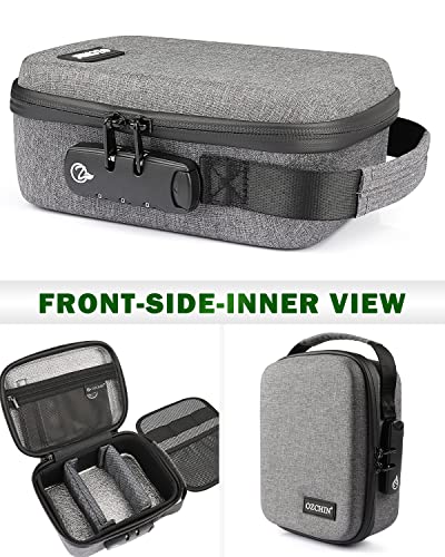 OZCHIN Portable Protection Hard EVA Case with Combination Lock Medicine Lock Bag Storage Case Container Travel Protective Carrying Storage Bag
