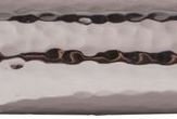 Bread Challah Knife and Stand Hammered Metal Handle with Colored Rings by Yair Emanuel (Silver Rings)