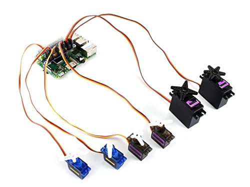waveshare Servo Driver Hat for Raspberry Pi 3B+ 3B 2B Zero WH Zero W Zero 16 Channel PWM Outputs 12 Bit Resolution I2C Interface