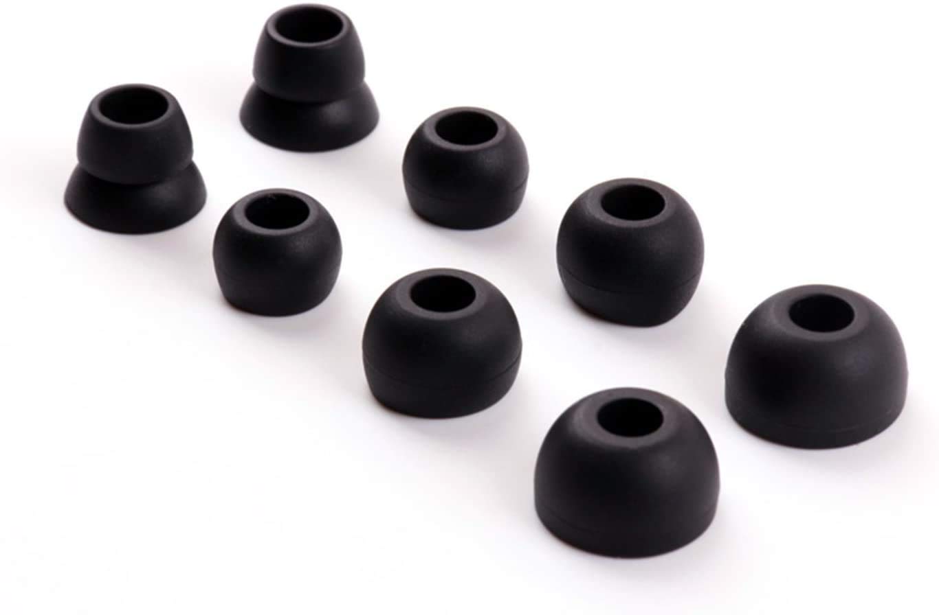 Blacell Replacement Silicone Ear Tips Earbuds Buds Set for Powerbeats 2 Wireless beats by dre headphones, 4 Pairs (Black)