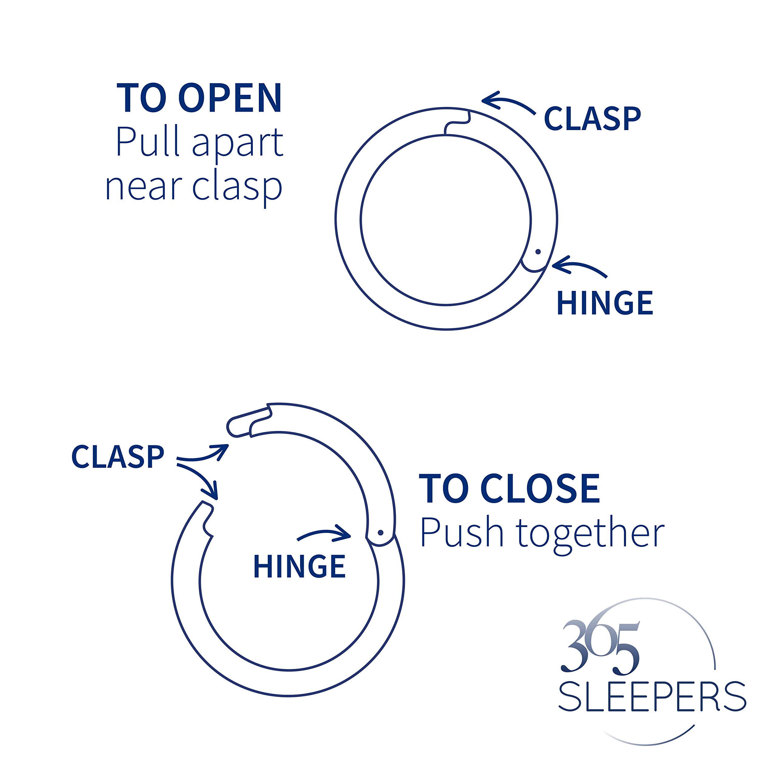 365 SLEEPERS 2PCS 18G Surgical Steel 6mm - 10mm Hinged Hoop Segment Nose Septum Tragus Helix Lip Ring Unisex Sleeper Earrings