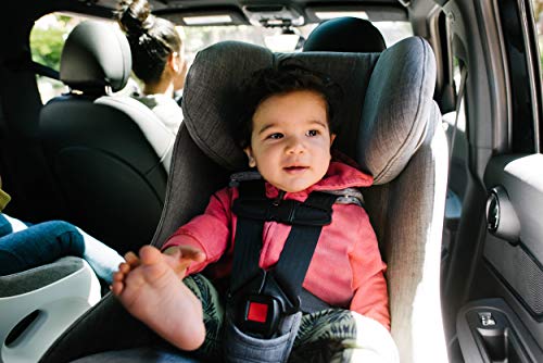 Clek Foonf Convertible Car Seat with Rigid LATCH system, Crumple Zone safety system, Adjustable Headrest, Reclining Design and Anti-Rebound Bar (Cloud)
