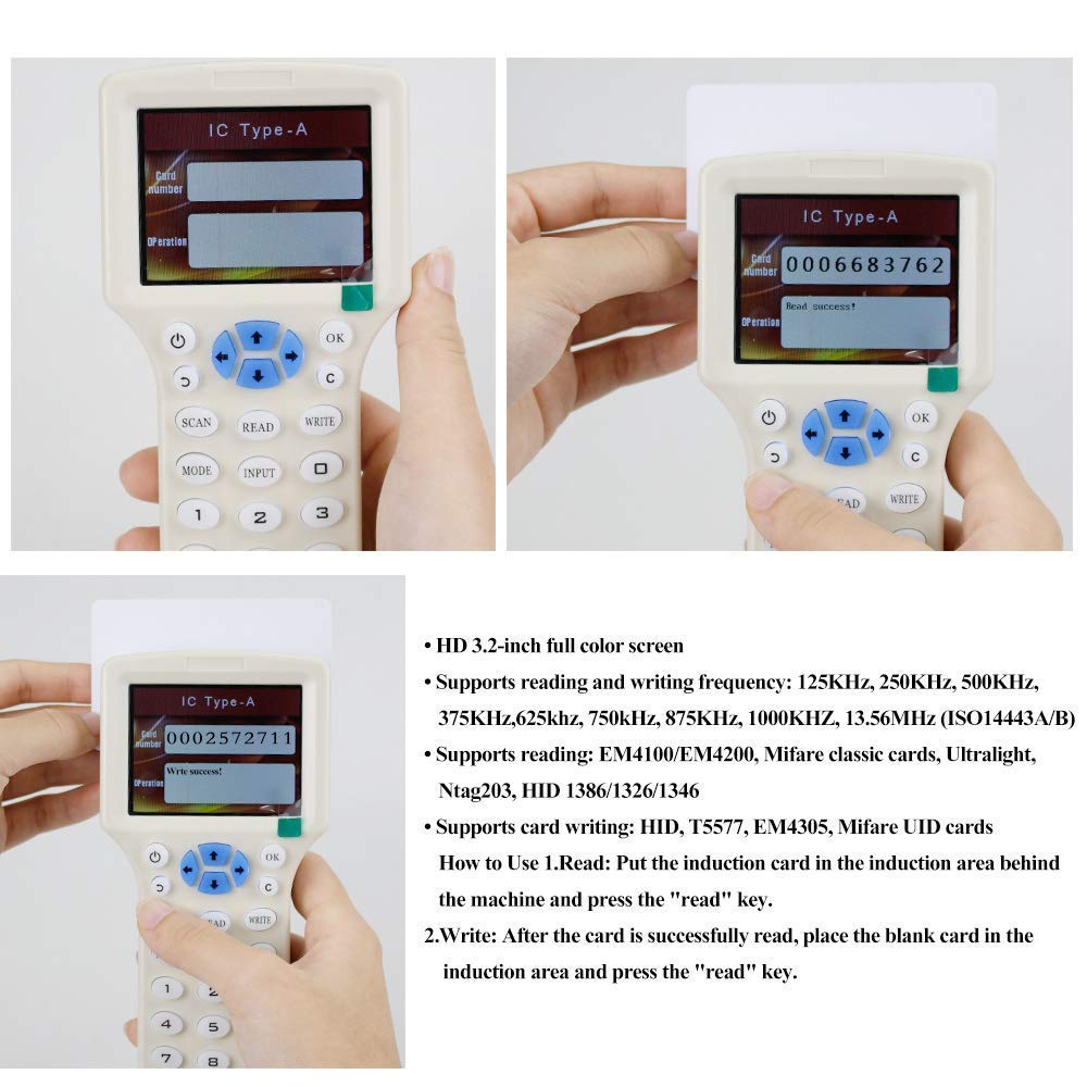 LEXI 20pcs Changeable UID Smart Card Rewritable 13.56MHz RFID PVC Blank Card for 1K S50 MF1 Mi-fare Door Access Control Block 0 Sector