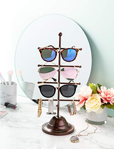 DII Accessory Organization Collection Jewelry Stand, Necklace/Glasses, Bronze