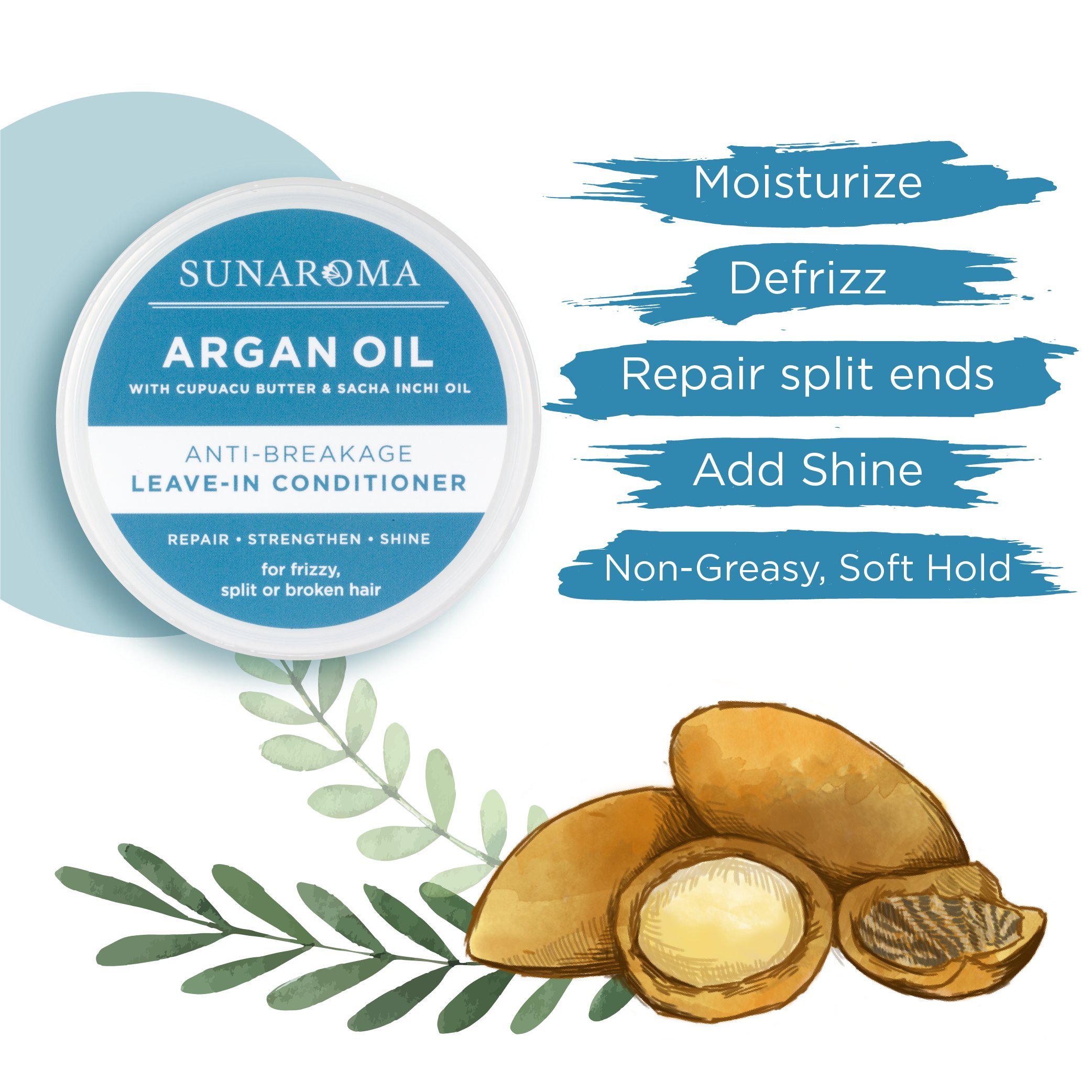 SUNAROMA Argan Oil Leave In Conditioner