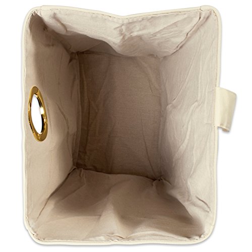 DII Canvas Laundry Basket, Grey Colorblock, Bag Large