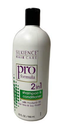 Silkience Pro Formula 2 in 1 Shampoo & Conditioner 32 Fluid Ounce, Provitamin B5, Aloe Vera & Soy Protein Cruelty Free, Single Bottle