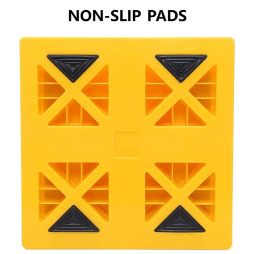 Homeon Wheels Camper Leveling Blocks, Ideal for Leveling Single and Dual Wheels, Heavy Duty Rv Leveling Blocks and Chocks Anti-Slip Pads Design, Camper Levelers 10 Pack with Carrying Bag (WH-102)