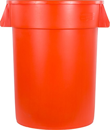 Carlisle FoodService Products 34103224 Bronco Round Waste Container Only, 32 Gallon, Orange
