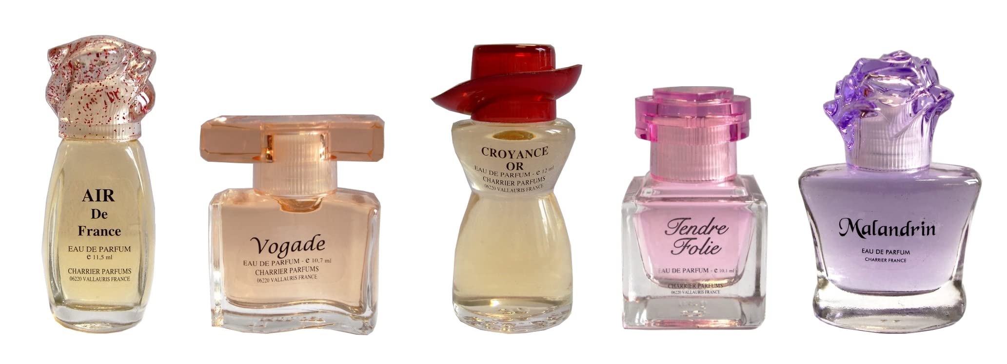 Charrier Parfums - 5 Eaux de Parfum Gift Set - "La Collection" - 54.1 ml - Made in Provence, France