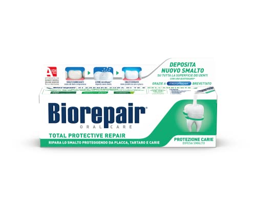 Biorepair: "Total Protective Repair" Toothpaste with microRepair * 2.5 Fluid Ounce (75ml) Tube * [ Italian Import ]