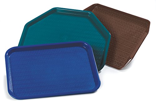 Carlisle FoodService Products Cafe Plastic Fast Food Tray, 14" x 18", Beige, (Pack of 12)