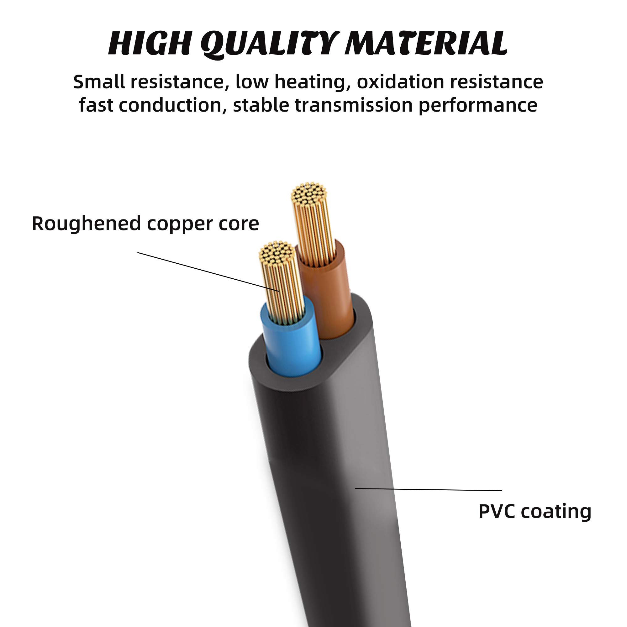 2 Prong AC Power Cord Cable Compatible with Xbox One S/Xbox One X/Xbox Series X/S Game Console, for Sony Playstation PS4 PS3 PS2 Slim/PSP/PSV Supply Plug Replacement (5ft)