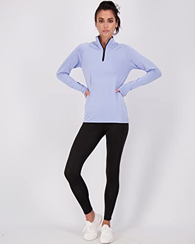 3 Pack: Womens Quarter 1/4 Zip Pullover Long Sleeve Shirt Quick Dry Dri Fit Yoga 1/2 Zip Athletic Ladies Volleyball Active Gym Workout Top Golf UPF Hiking Outdoor Sports Exercise Running Set 2,L