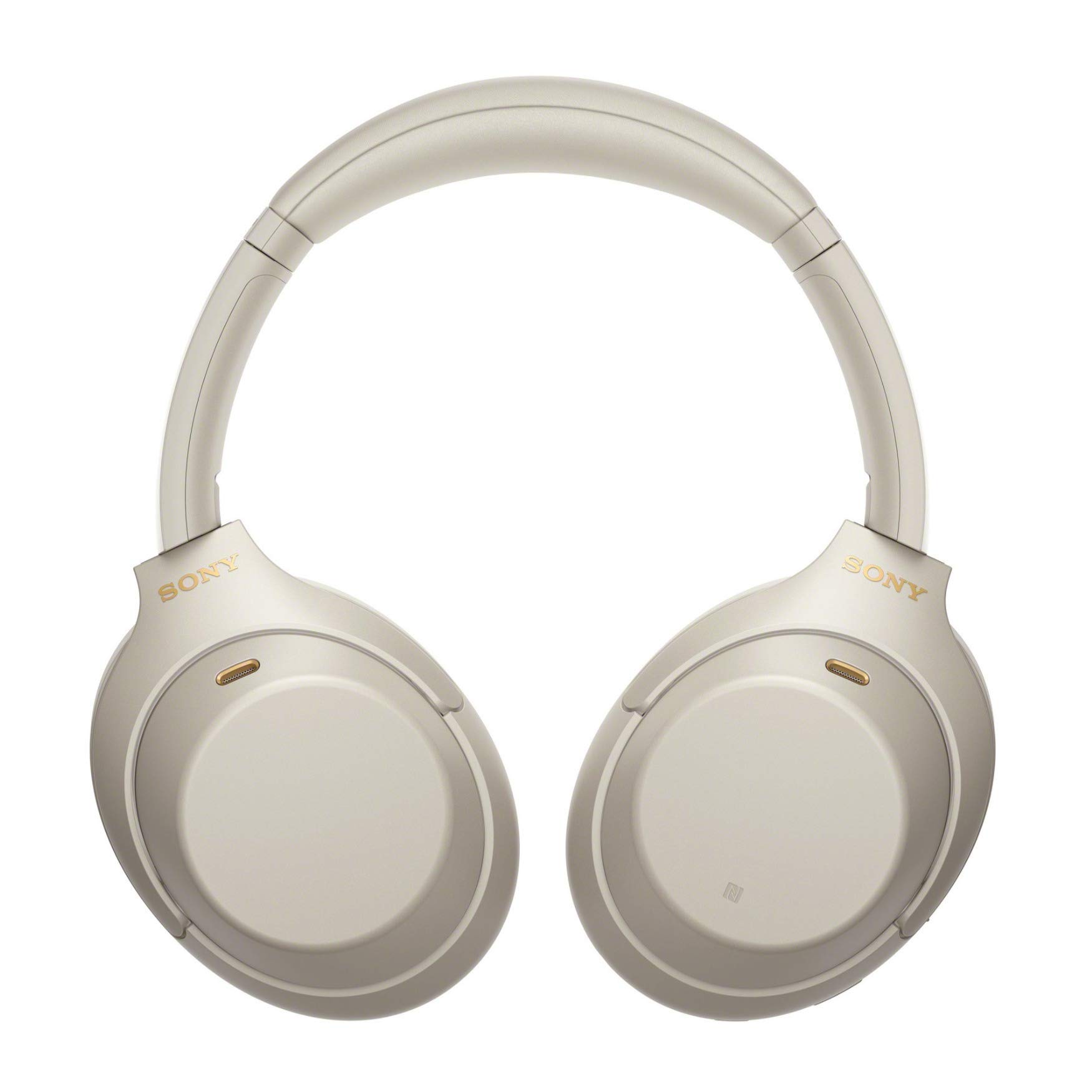 Sony WH-1000XM4 Wireless Noise Cancelling Over-Ear Headphones with Mic (Silver) WI-C100 in-Ear Wireless Headphones Bundle (2 Items)