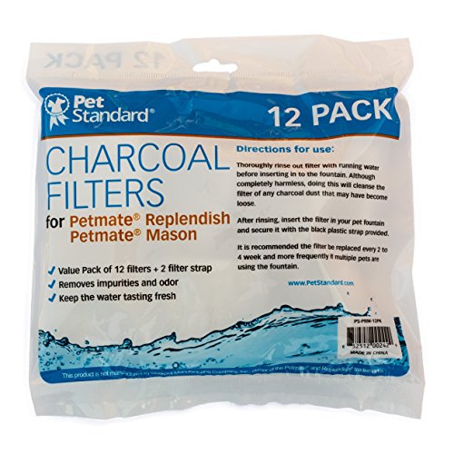 Filters for Petmate Replendish and Petmate Mason Pet Fountains, Pack of 12