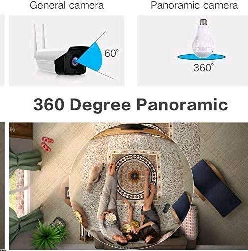 Full HD 1080P Home WiFi Camera, 2.4GHz, 360° Panoramic Wireless Security IP Camera, Remote Viewing Camera, Night Vision Motion Detection
