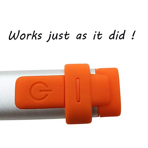 Replacement Pencil Tips + Pencil Cap Set Compatible with Logitech Crayon Digital Pencil, Replacement Accessories Pencil Nib+Pencil Nib Cover+ Protective Pencil Cap Combo for Logitech Crayon,Orange