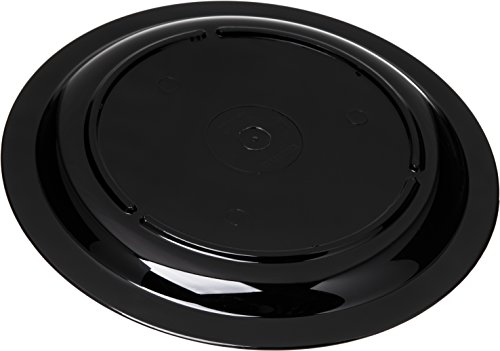 Carlisle FoodService Products PCD20903 Polycarbonate Narrow Rim Plate, 9" Dia. x 21/32" Dp., Black (Case of 48)