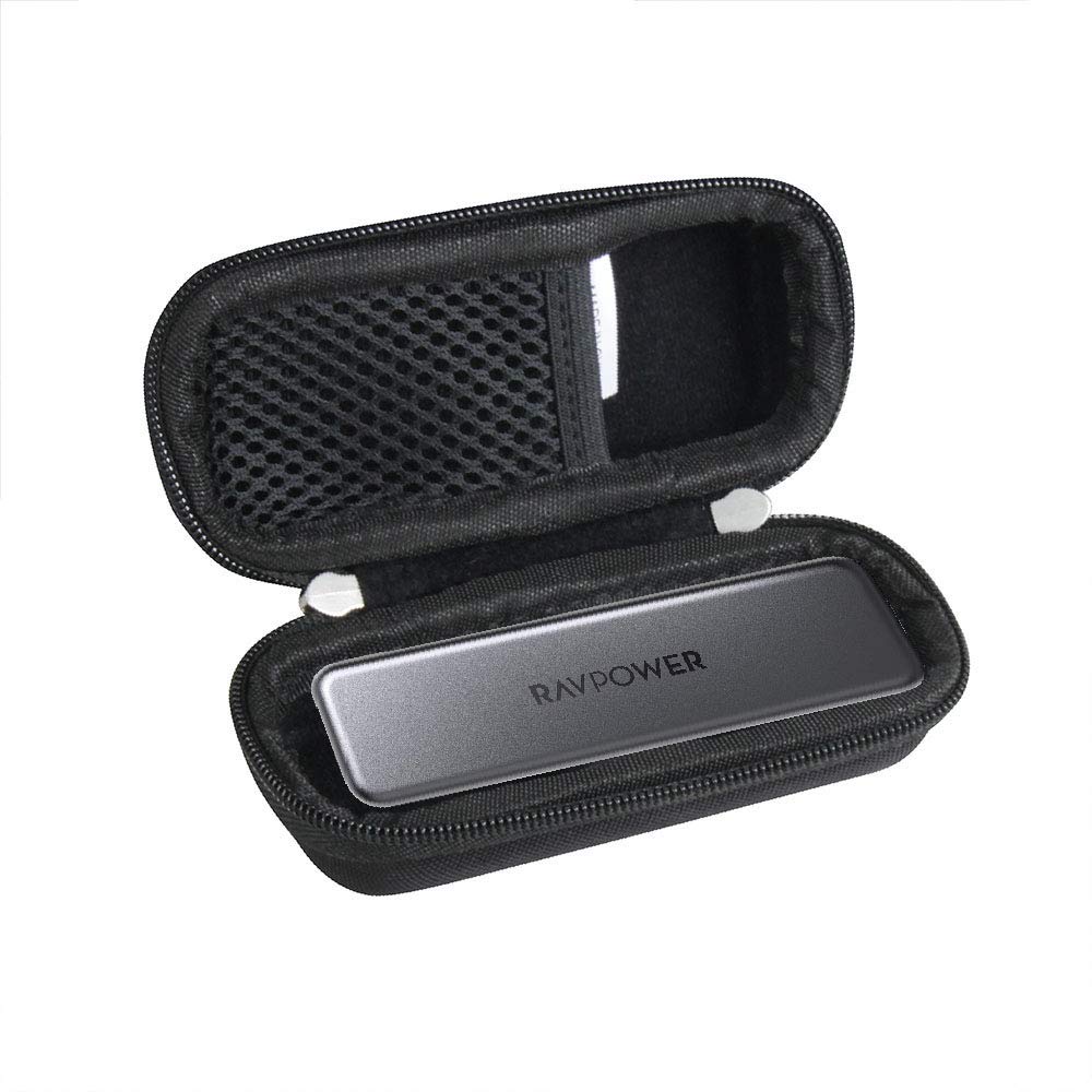 Hermitshell Hard EVA Travel Case for RAVPower Mini External SSD Hard Drive Portable SSD USB-C Solid State Flash Drive (Black)