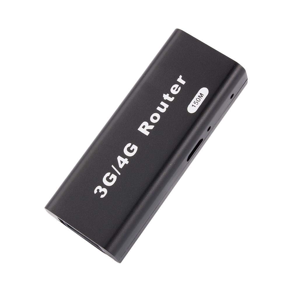 Lazmin Mini WiFi Router, USB Wireless Router, Portable Mini 3G/4G WiFi Router, 150Mbps, Compatible with All The Operating System, Plug and Play (Black)