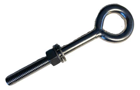 US STAINLESS Stainless Steel 316 Eye Bolt 3/8" x 6" UNC Short Thread Marine Grade Pitch of 16