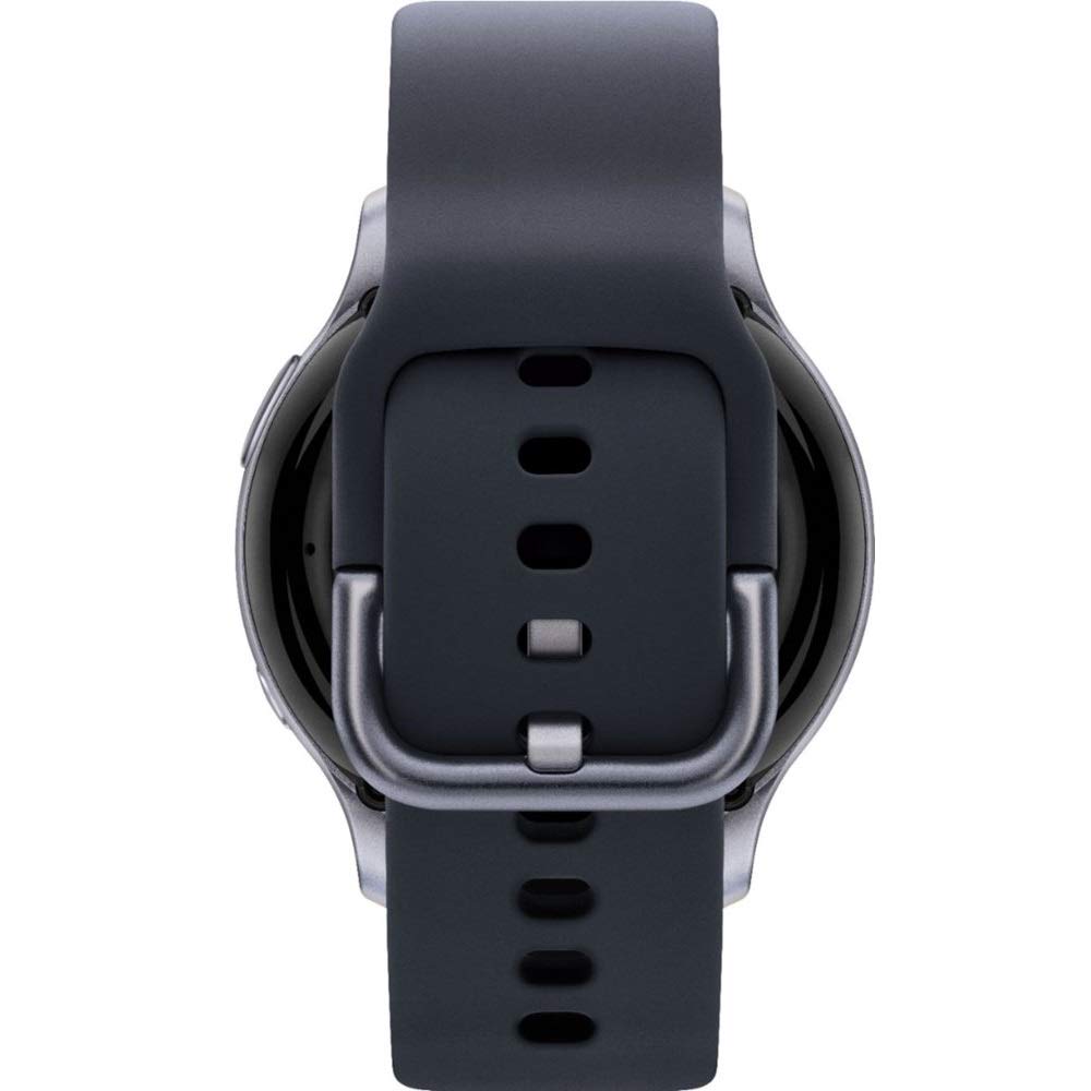 SAMSUNG Galaxy Watch Active2 (Silicon Strap + Aluminum Bezel) Bluetooth - International Heart Rate Monitor (Aqua Black, R830-40mm)