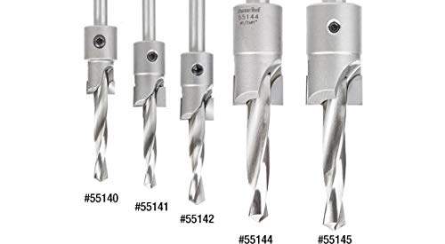 Amana Tool 55142 Carbide Tipped Shankless Counterbore with Slow Spiral #24 Screw 3/4 D x 3/8 Drill D x 3/8 Drill SHK