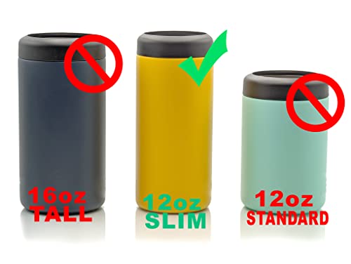 FITY Slim (2 Pack) - A Short 8oz (222ml) Slim Can Adapter for 12oz (355ml) Slim Can Beer Soda Drink Cooler Cozy Insulator Spacer Extension Compatible with YETI MiiR CamelBak
