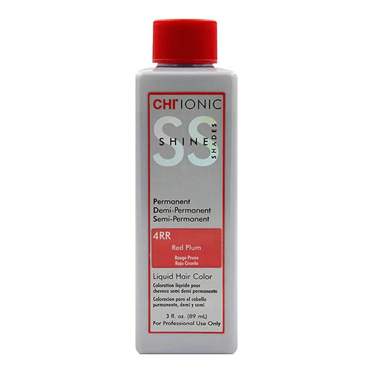 CHI Ionic Shine Shades Liquid Hair Color for Unisex, 4RR Red Plum, 3 Ounce