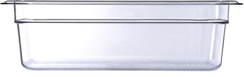 Carlisle FoodService Products Plastic Food Pan 1/3 Size 4 Inches Deep Clear